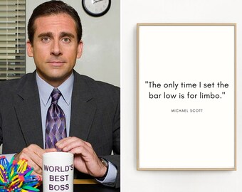 The Only Time I Set the Bar Low is for Limbo the Office TV - Etsy