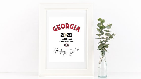 Prints Digital Prints UGA National Championship SVG Wall Art Go Dawgs ...