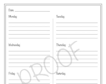 Daily Planner and Split Daily Planner Printable Bundle | Instant PDF ...