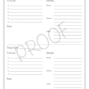 Daily Planner and Split Daily Planner Printable Bundle | Instant PDF ...