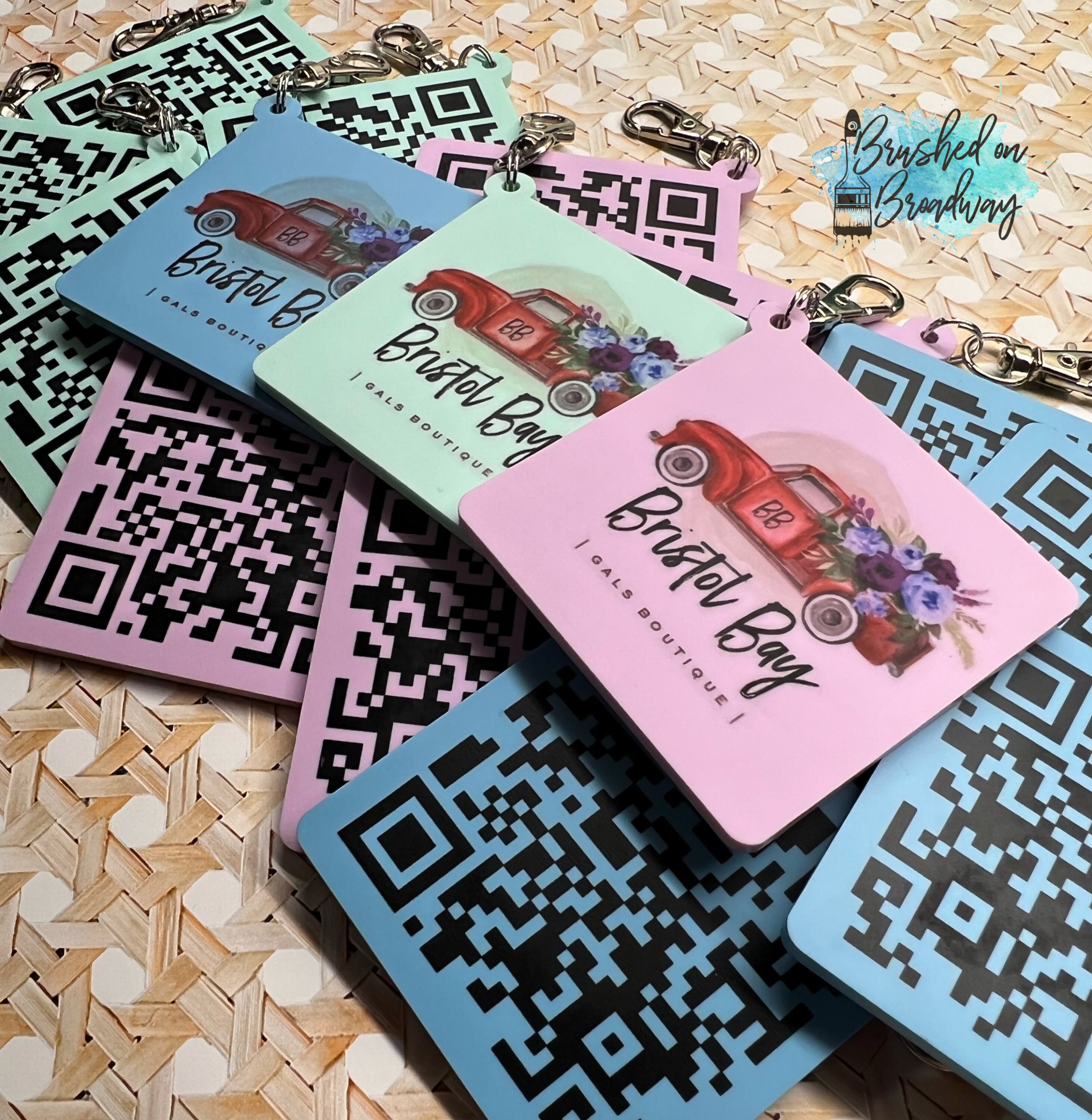 ACRYLIC QR Code Keychain Scannable Keychain Unique Business - Etsy