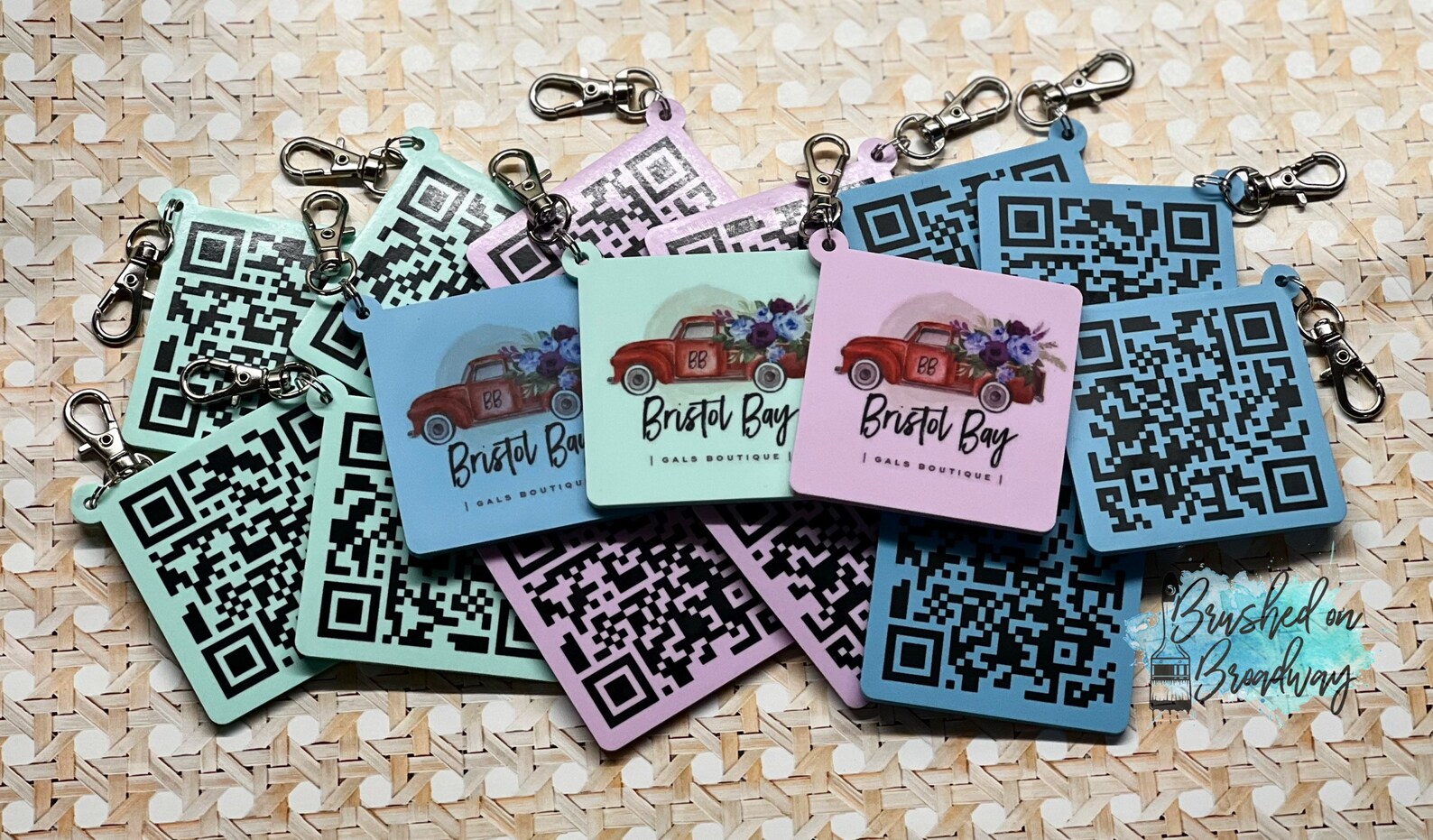 ACRYLIC QR Code Keychain Scannable Keychain Unique Business - Etsy