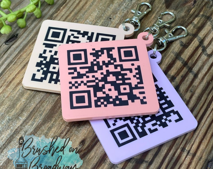 ACRYLIC QR Code Keychain, Scannable Keychain, Unique Business Card for ...