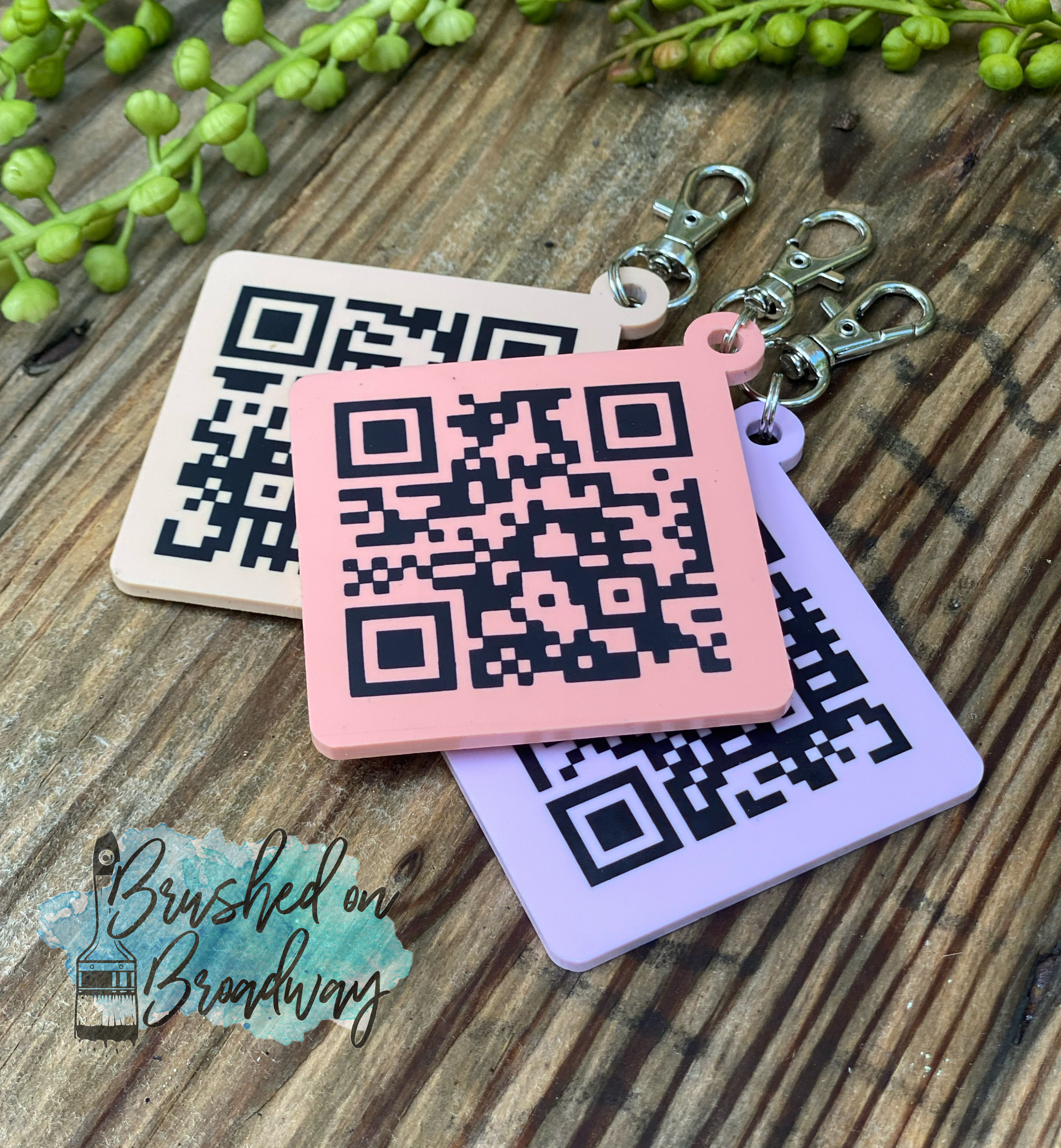 ACRYLIC QR Code Keychain Scannable Keychain Unique Business - Etsy