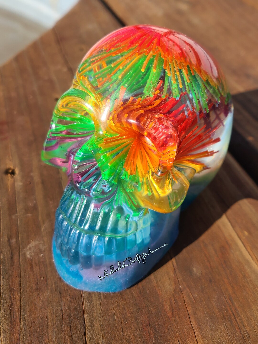 Resin Skull With Koosh Ball Filling - Etsy