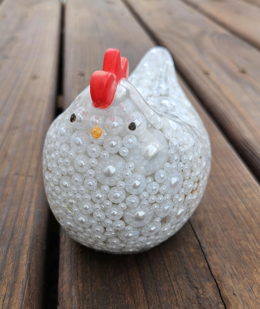 Pearl White Chicken (hen) Made With Resin - Imperfect - Etsy