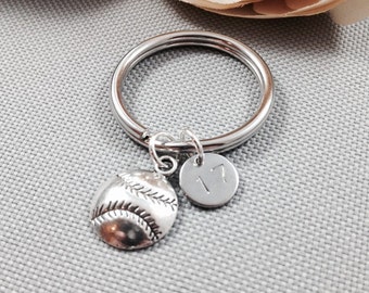 Baseball keychain softball keychain number keychain | Etsy