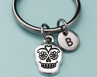 Skull keychain | Etsy
