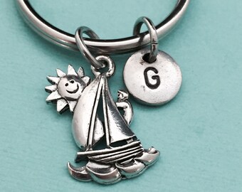 Boat keychain | Etsy