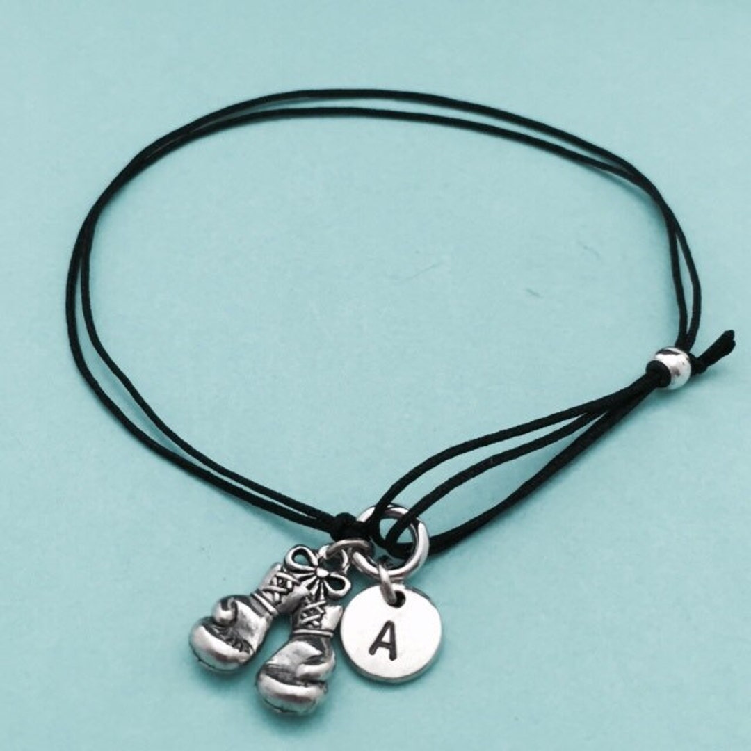 Boxing Gloves Cord Bracelet, Boxing Gloves Charm Bracelet, Adjustable ...