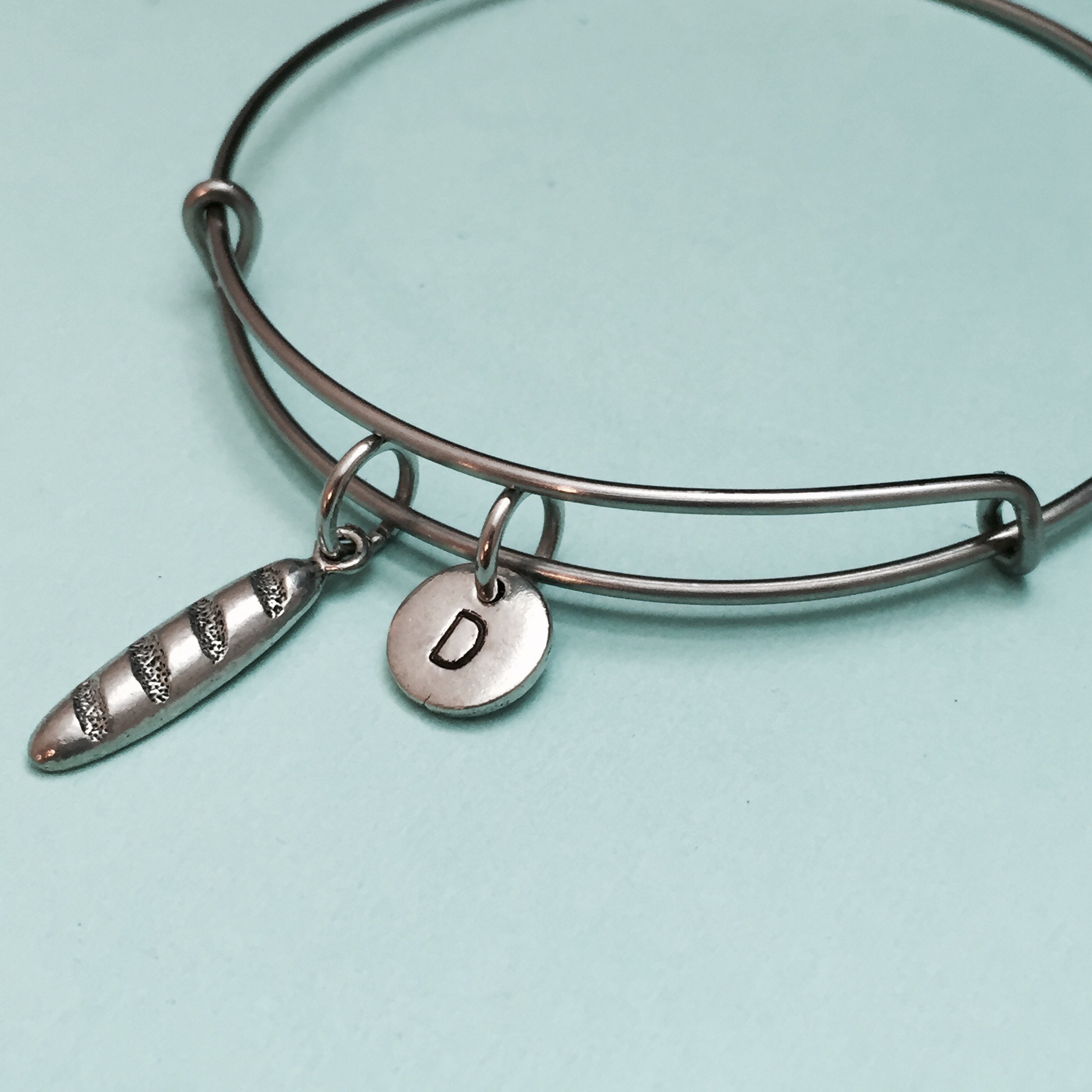 French Bread Bangle French Bread Charm Bracelet Expandable - Etsy