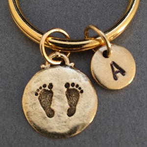 Baby Feet Keychain, Baby Feet Charm, Baby Keychain, Personalized ...