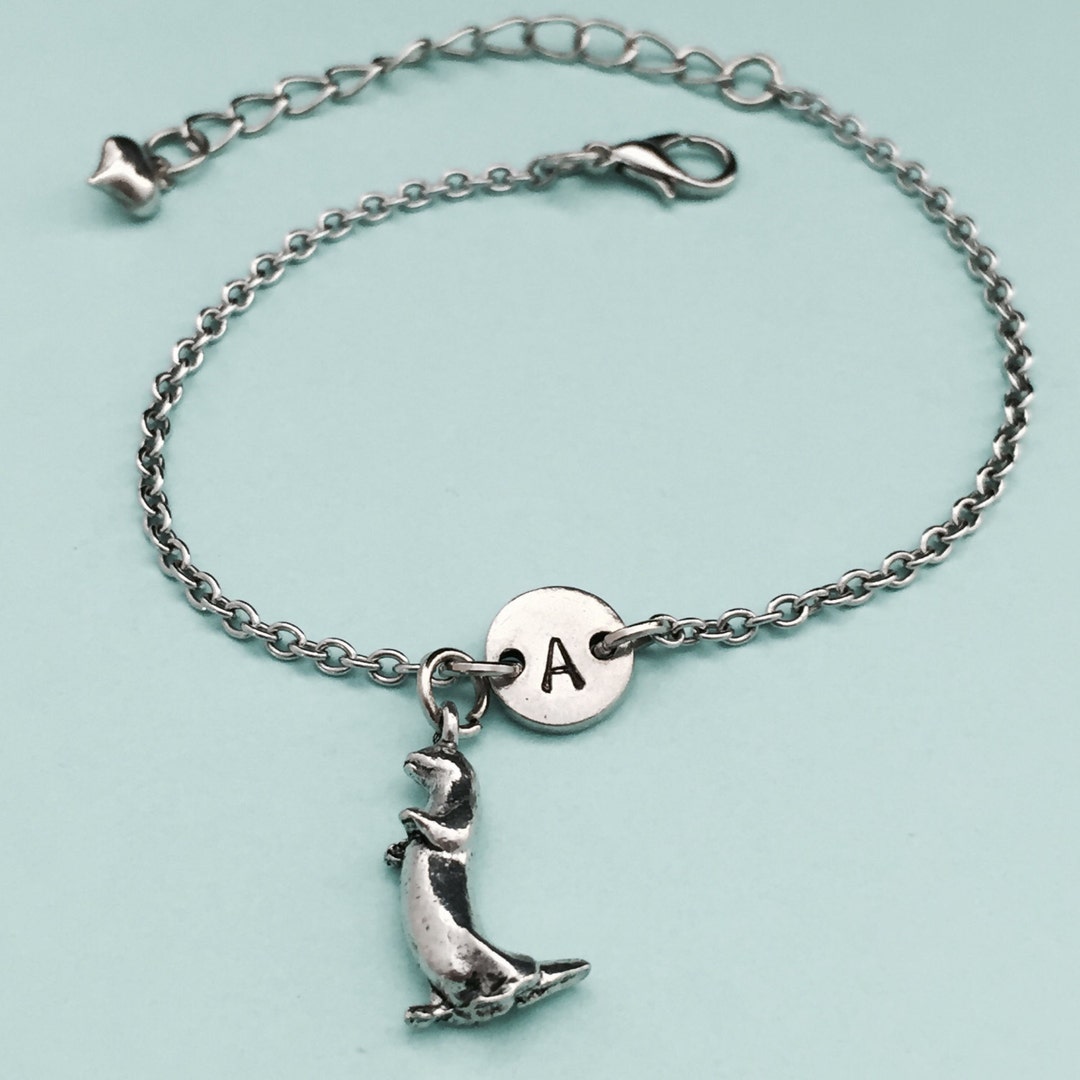 Otter Charm Bracelet, Otter Charm, Adjustable Bracelet, Animal ...