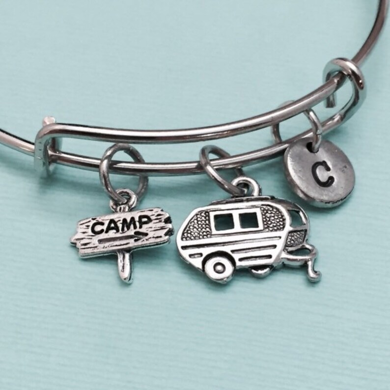 Camp bangle camp charm bracelet expandable bangle charm | Etsy