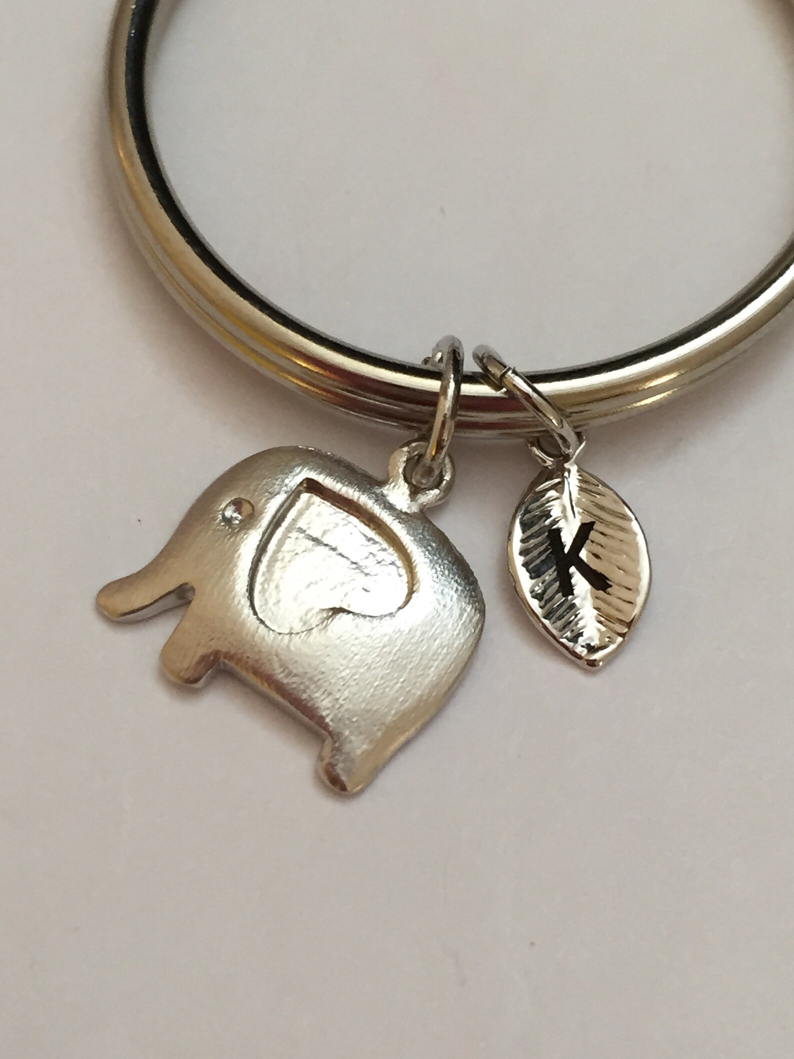 Elephant With Heart Keychain Elephant Charm Animal Keychain - Etsy