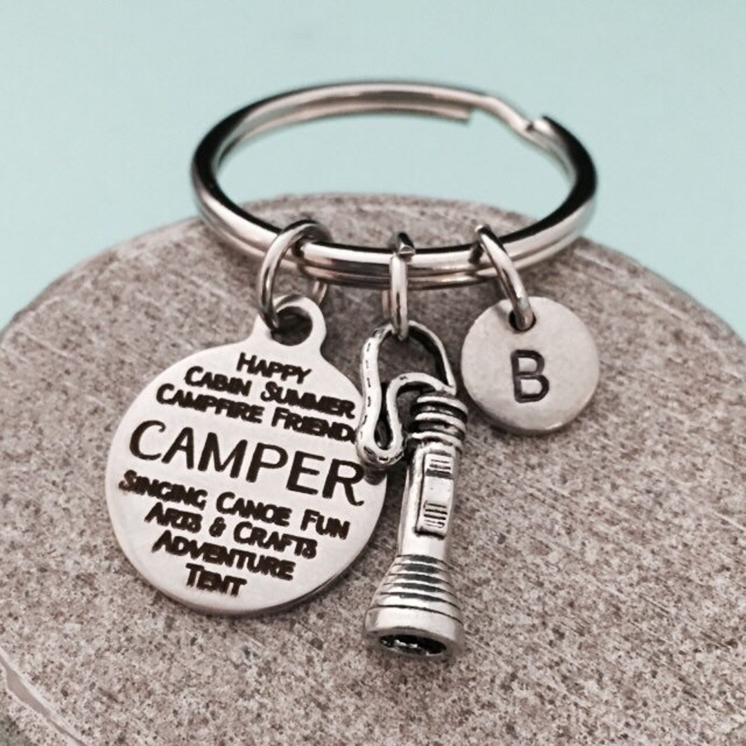 Camper Keychain Camper Charm Camping Keychain Personalized - Etsy