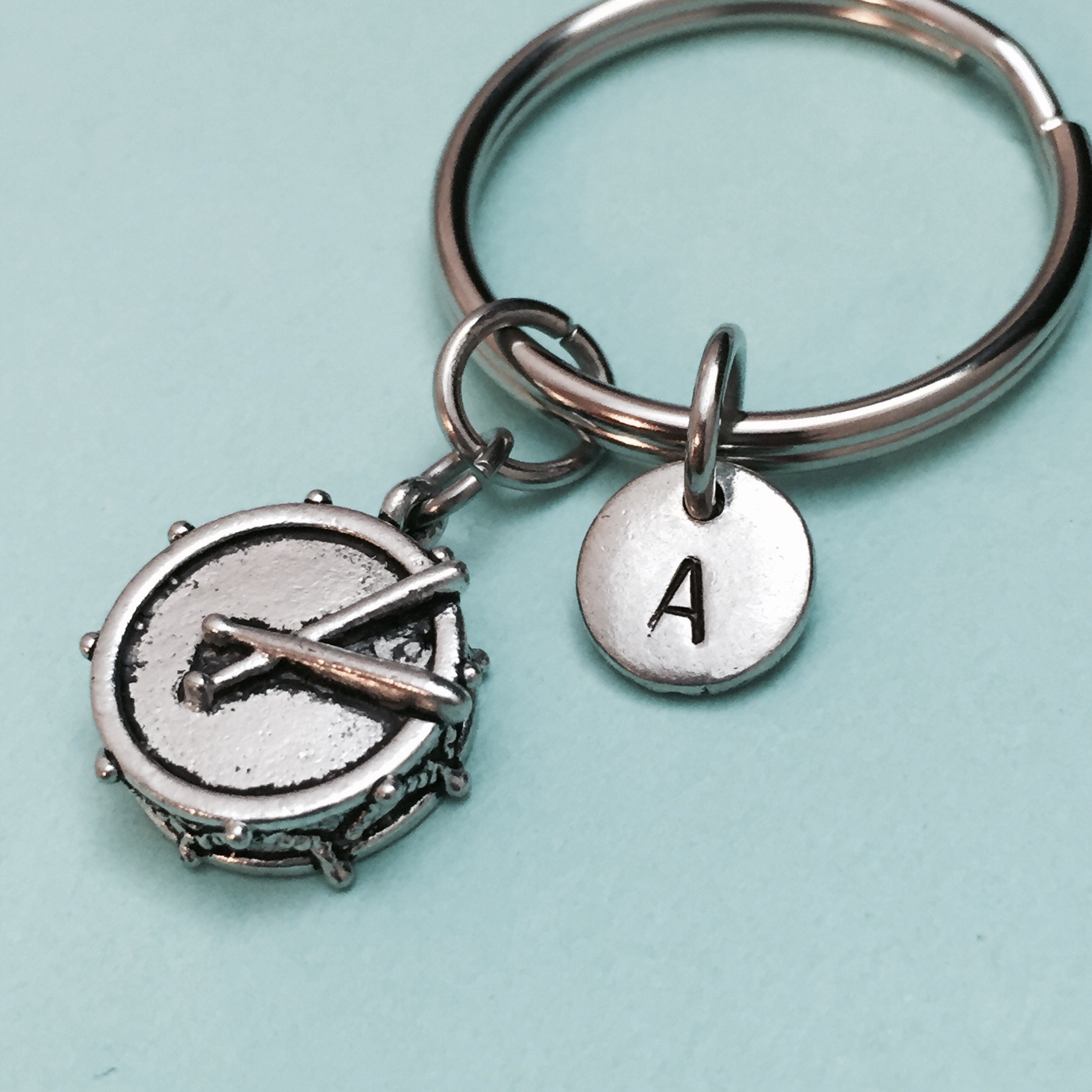 Drum Keychain Drum Charm Musical Instrument Keychain | Etsy