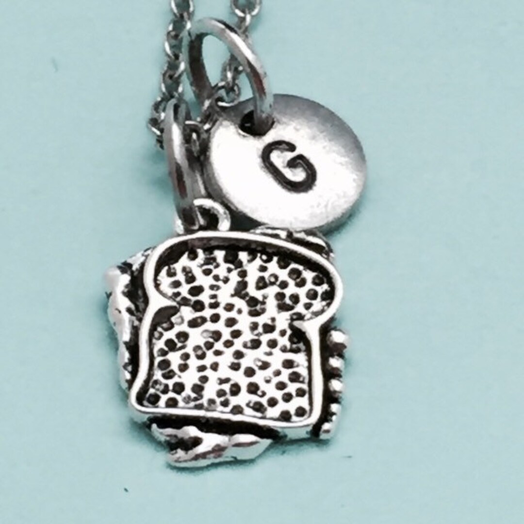 Sandwich Necklace, Sandwich Charm, Food Necklace, Personalized Necklace ...