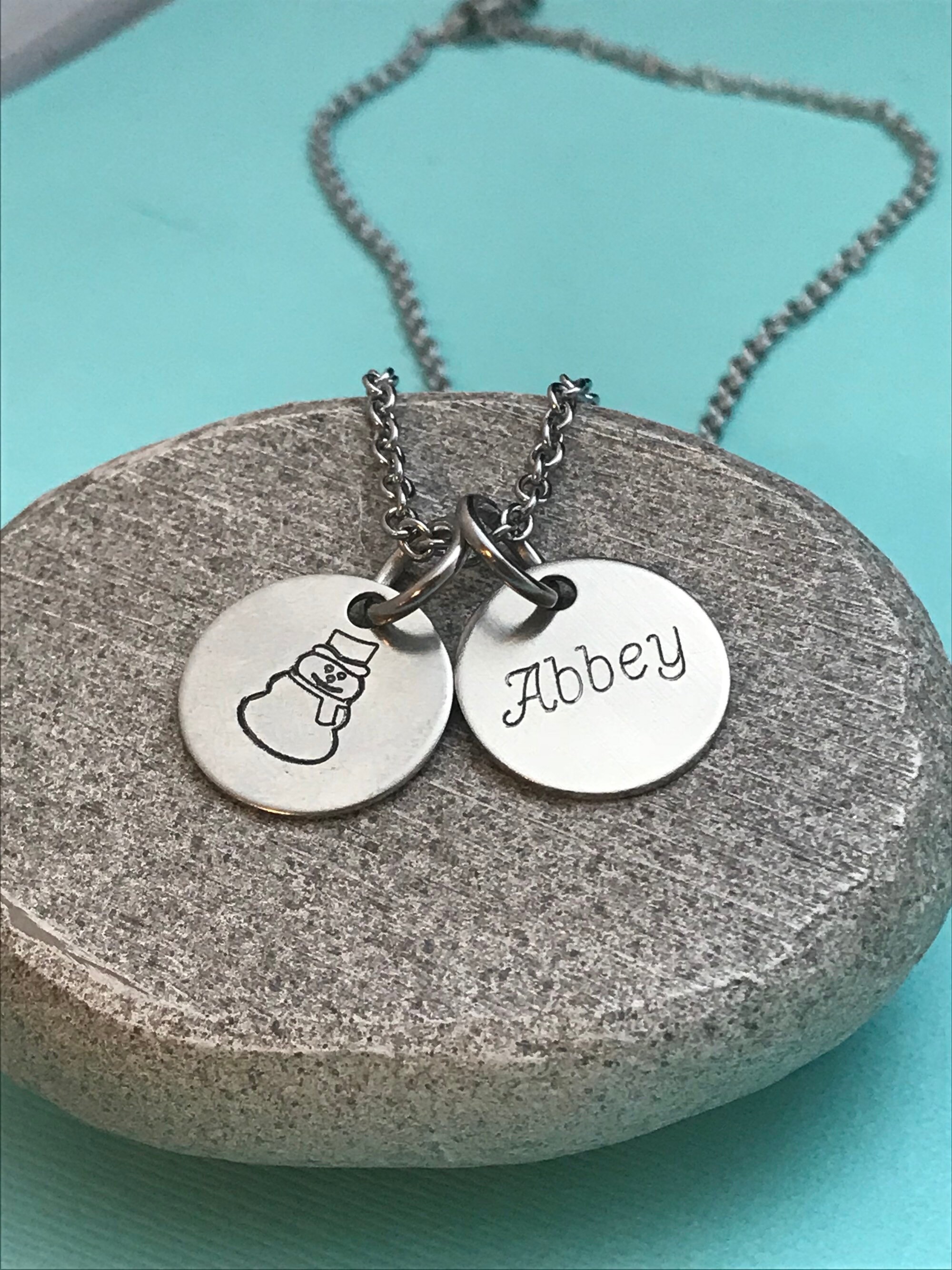 Snowman Necklace, Snowman Jewelry, Gift Snowman, Christmas Necklace ...