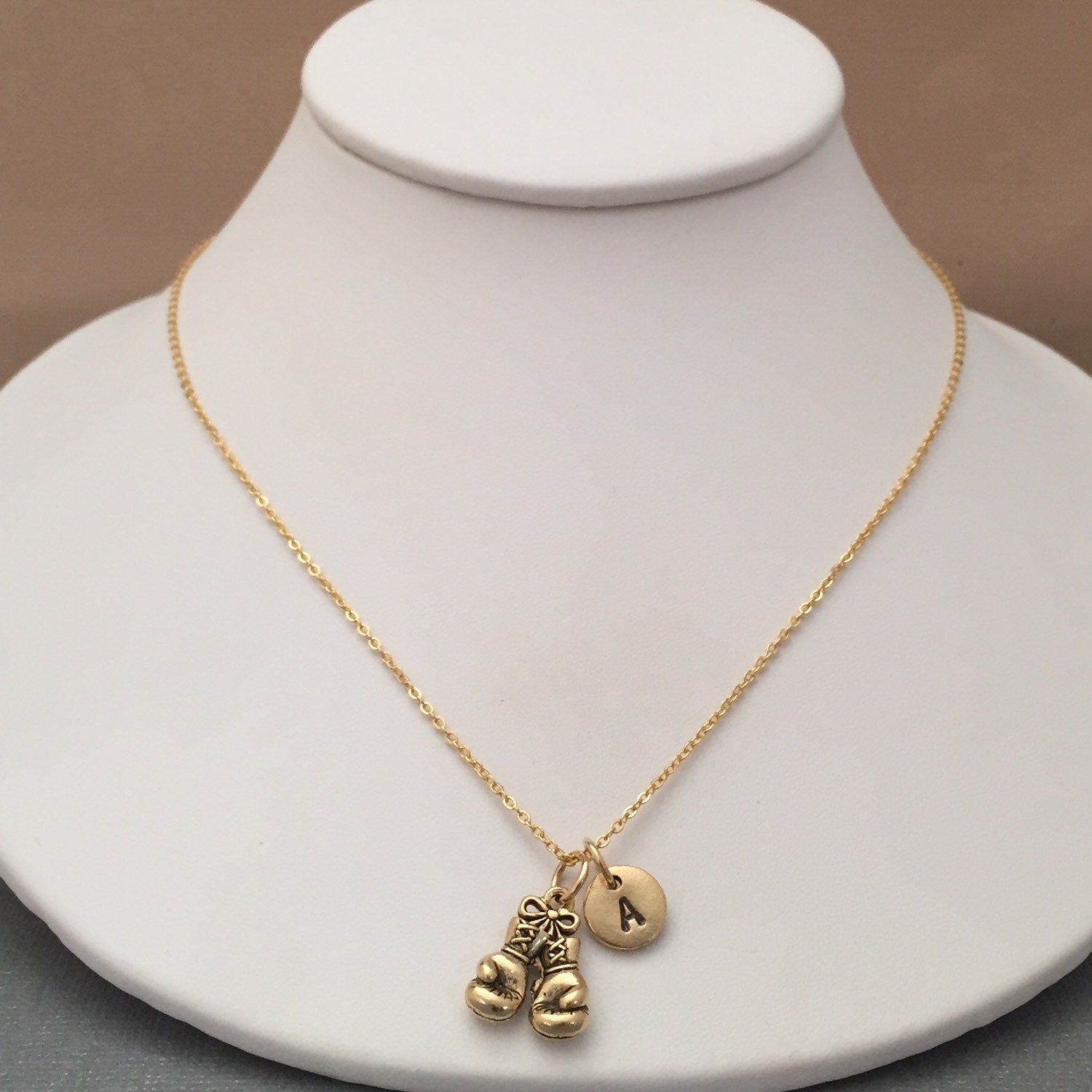 Boxing Gloves Necklace Boxing Gloves Charm Sports Necklace | Etsy