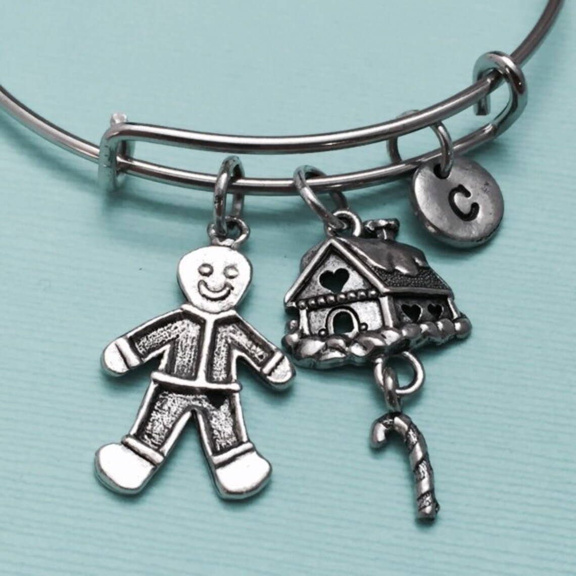 Gingerbread Bangle Gingerbread Charm Bracelet Expandable - Etsy