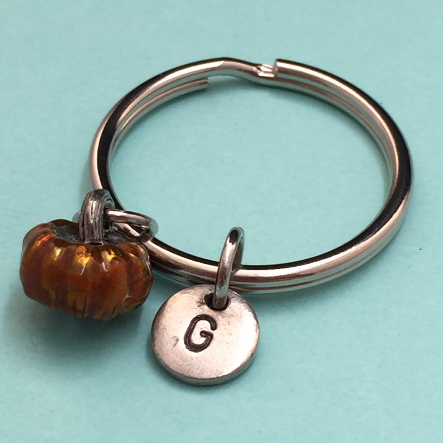Pumpkin Keychain, Pumpkin Charm, Food Keychain, Personalized Keychain ...