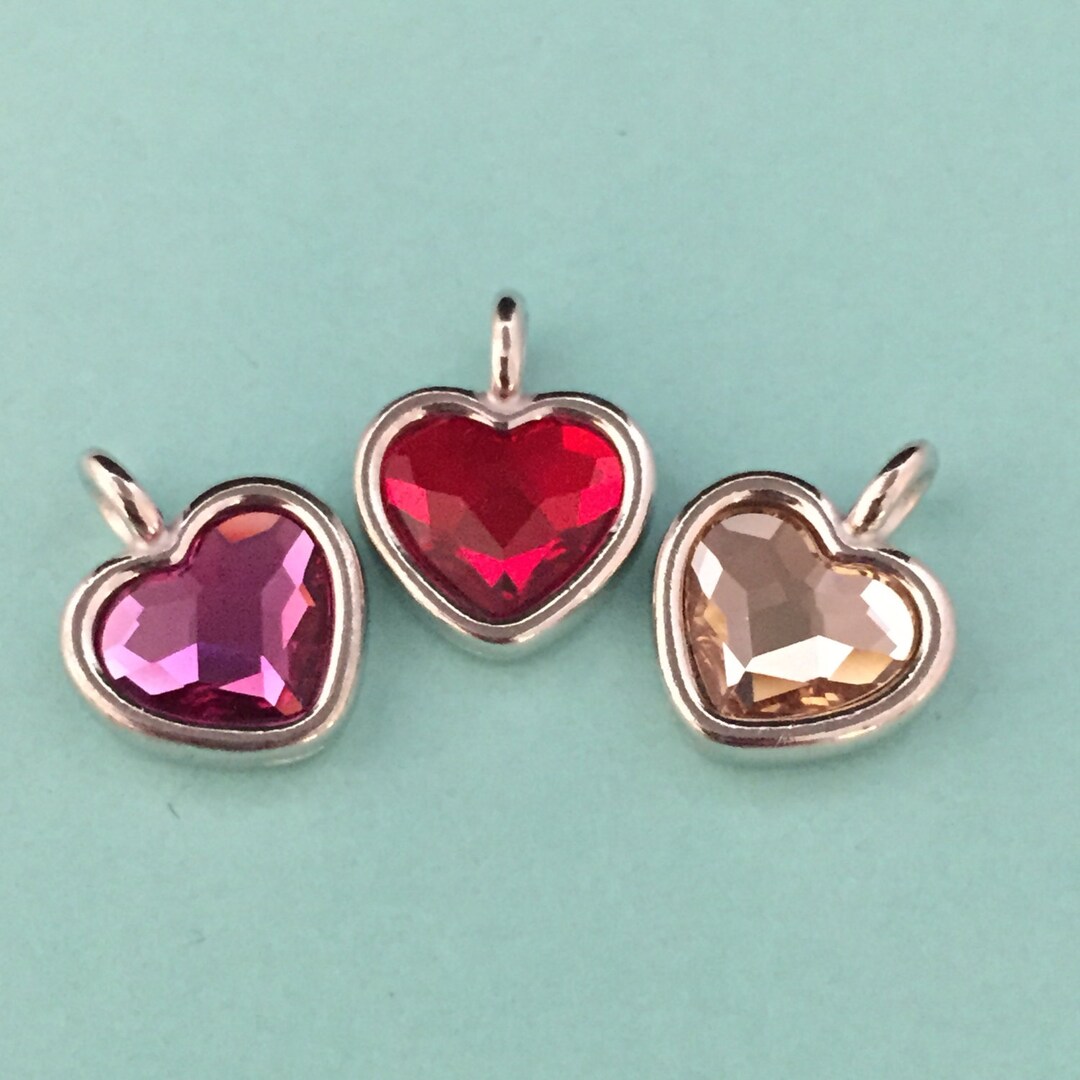 Add on Heart Charm to Any Necklace or Bracelet, Heart Charm, Heart ...