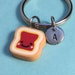 Slice of Bread Keychain, Bread Charm, Toast Keychain, Personalized ...