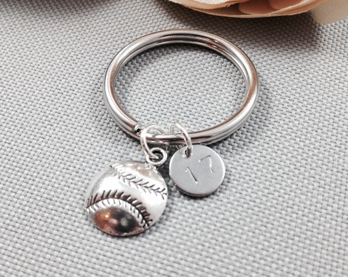 Number Keychain, Jersey Sport for Baseball, Hockey, Soccer, Softball ...