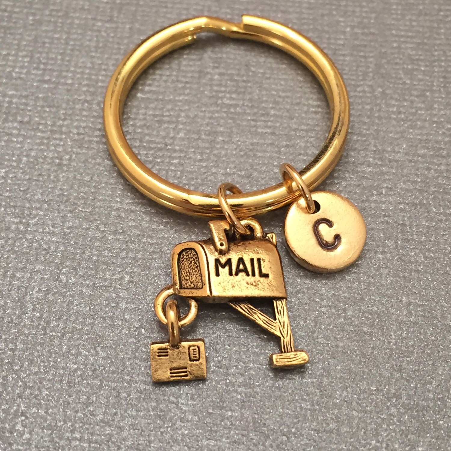 Mailbox Keychain Mailbox Charm Mail Keychain Personalized | Etsy