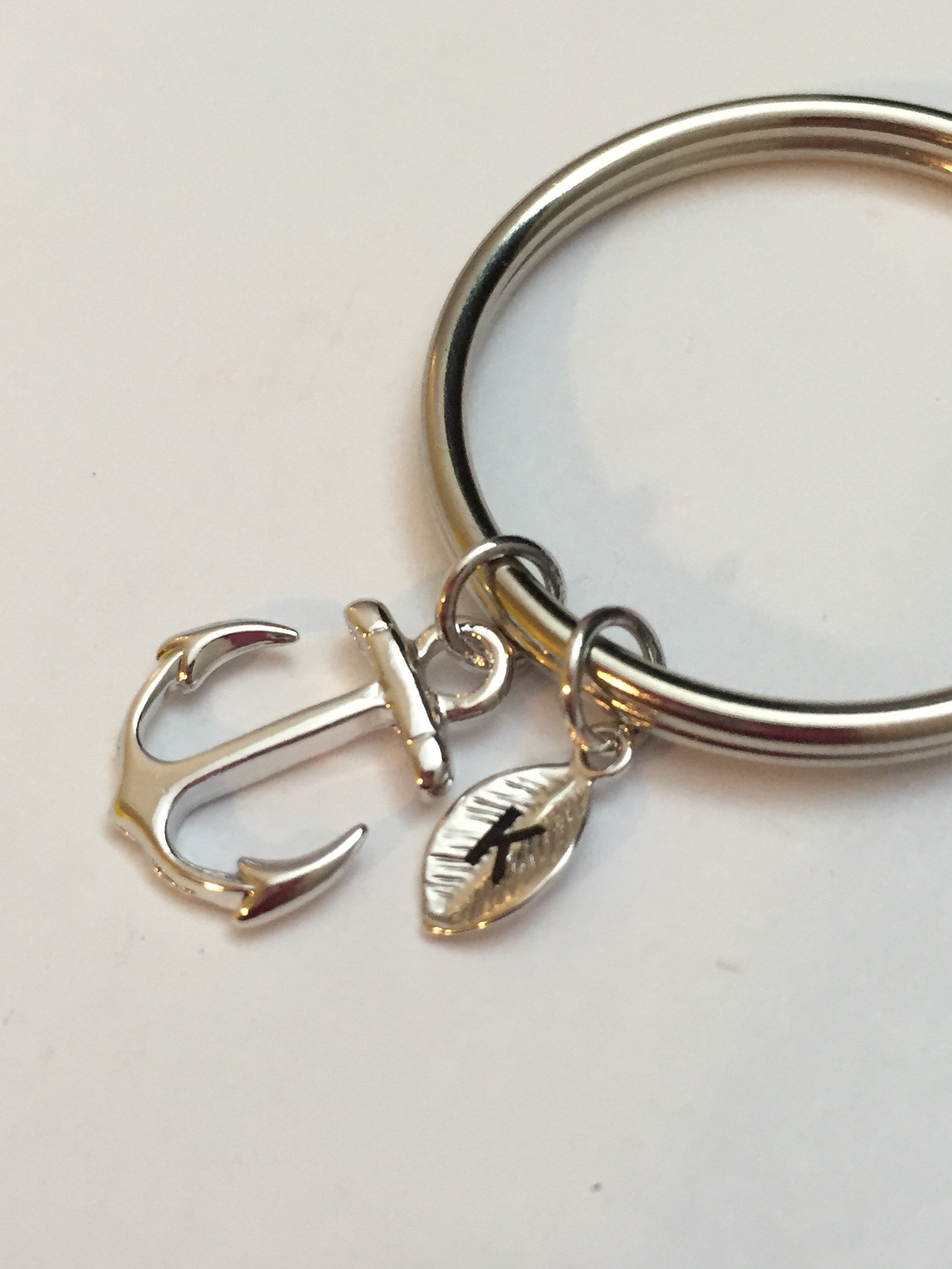 Anchor keychain anchor charm nautical keychain personalized | Etsy