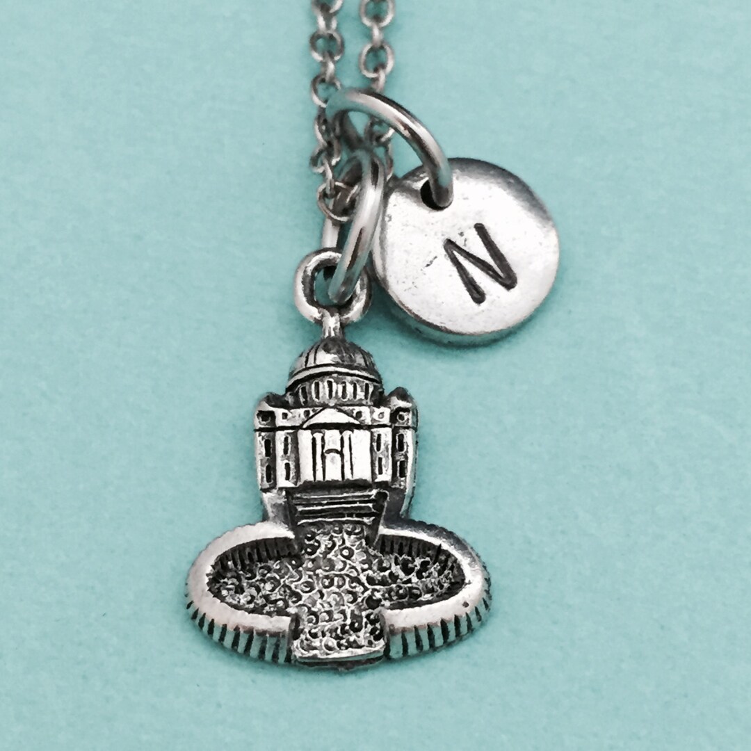 Vatican Necklace, Vatican Charm, Building Necklace, Personalized ...