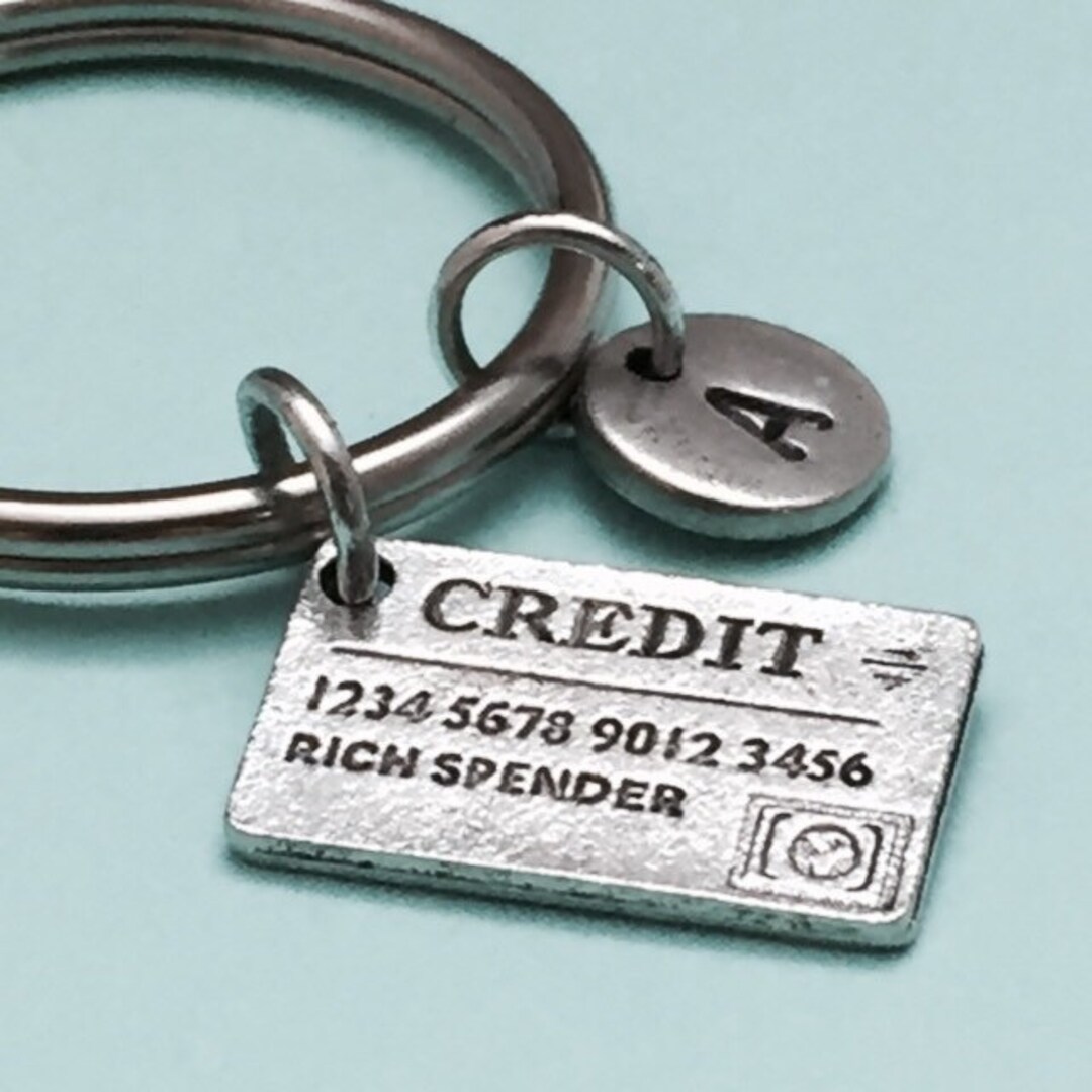 Credit Card Keychain, Credit Card Charm, Credit Keychain, Personalized ...