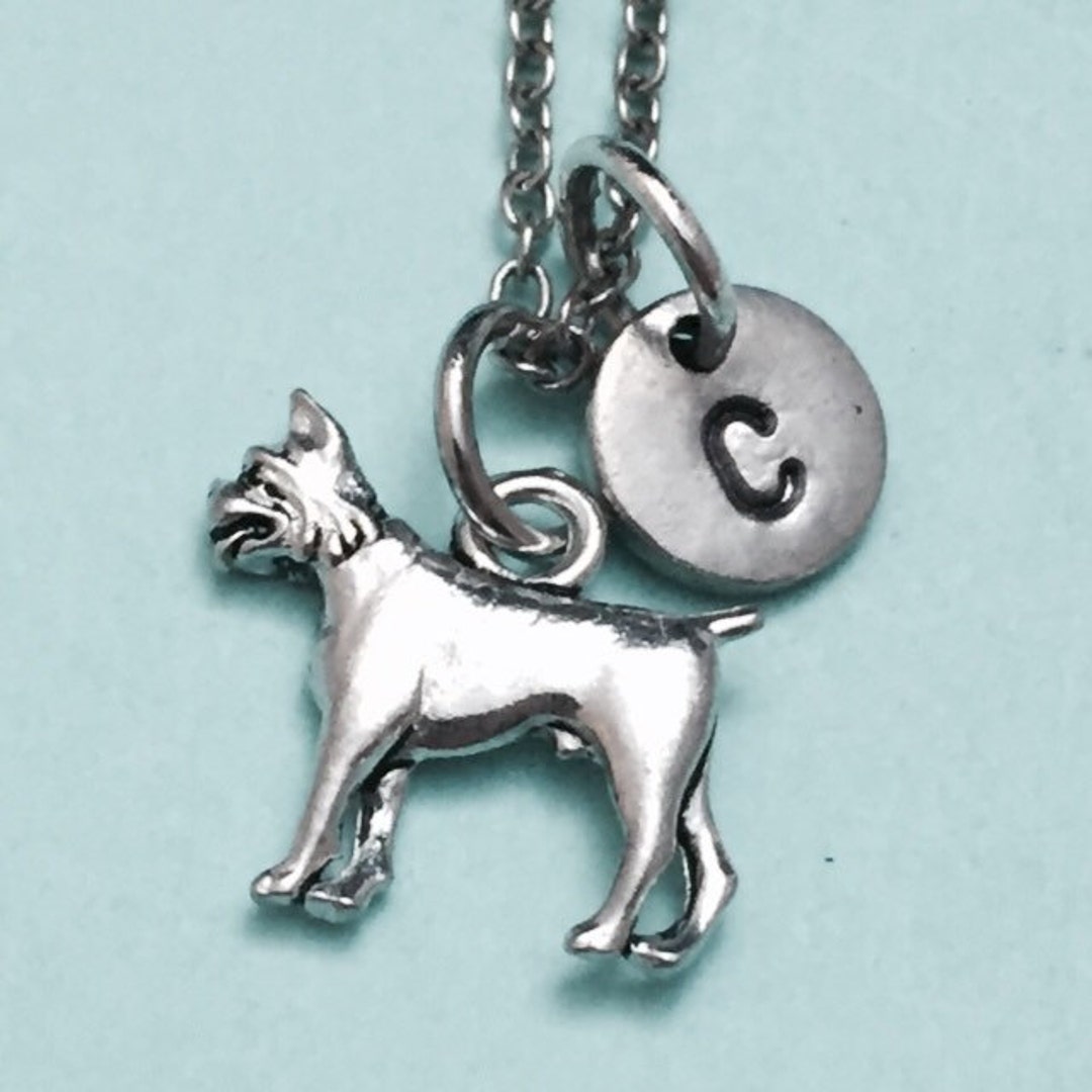 Boxer Necklace, Boxer Charm, Animal Necklace, Personalized Necklace ...