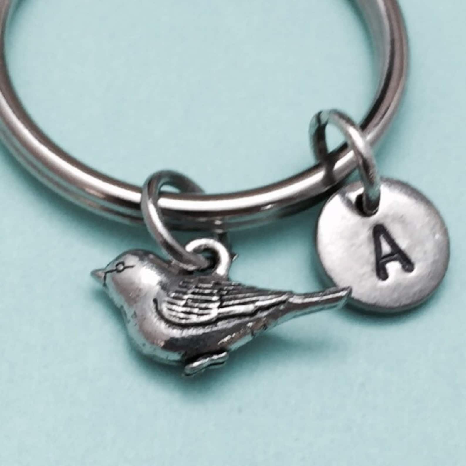 Bird Keychain Bird Charm Animal Keychain Personalized - Etsy