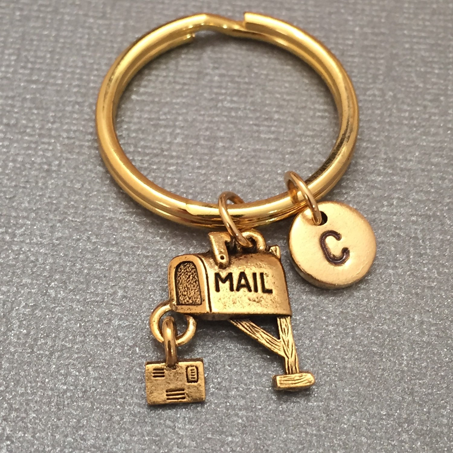 Mailbox Keychain Mailbox Charm Mail Keychain Personalized | Etsy