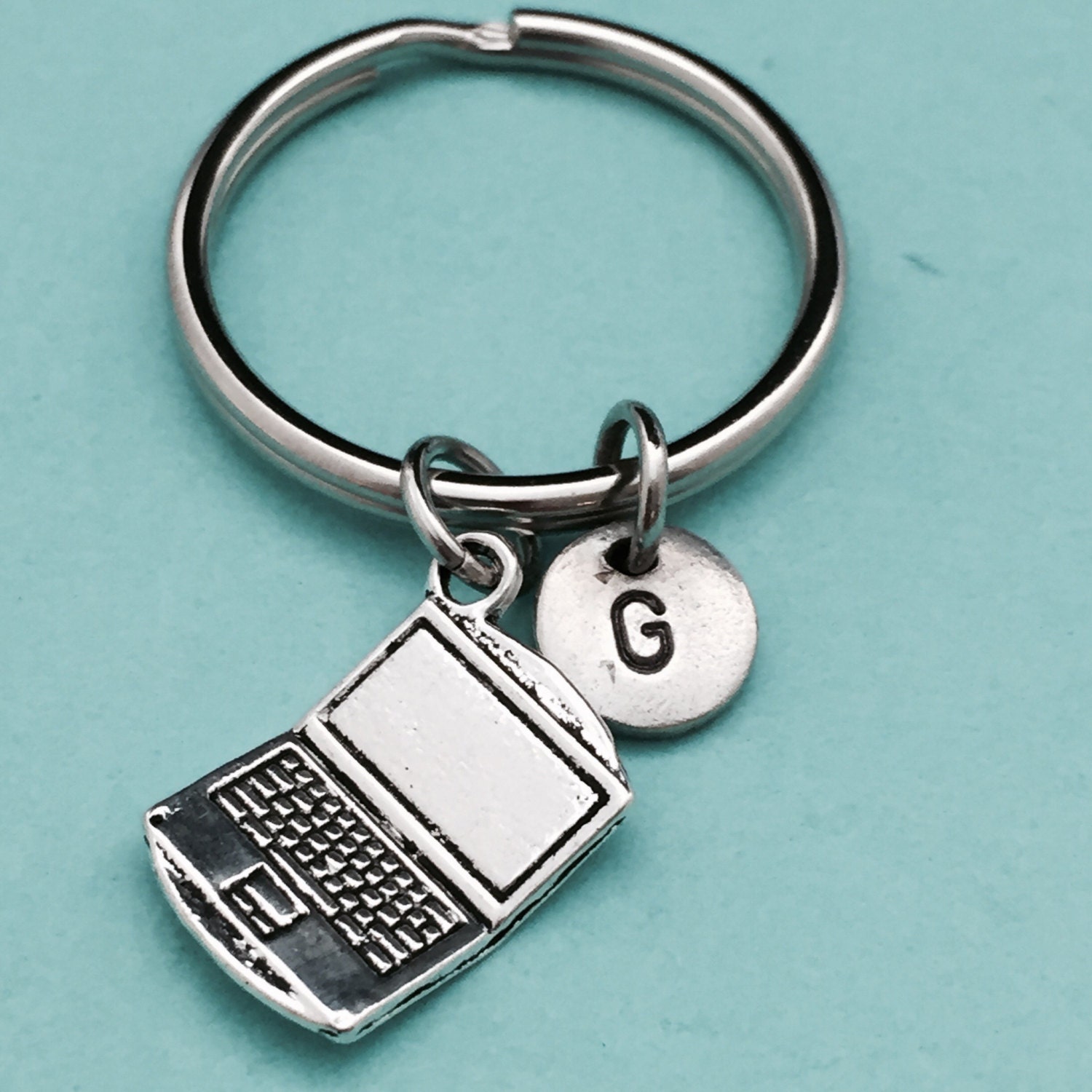 Laptop keychain laptop charm computer keychain personalized | Etsy