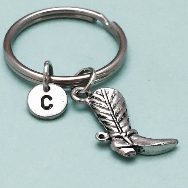 Cowboy Boot Keychain, Cowgirl Boot Keychain, Personalized Keychain ...