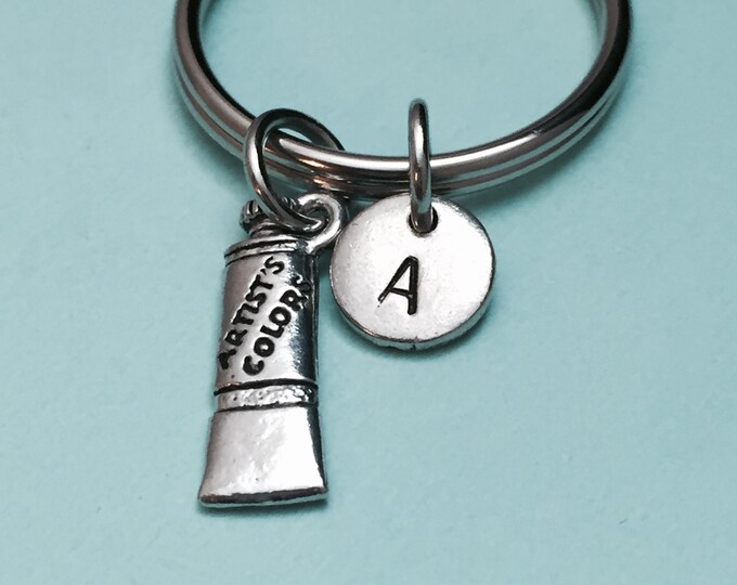 Paint Tube Keychain, Paint Tube Charm, Painting Keychain, Personalized ...
