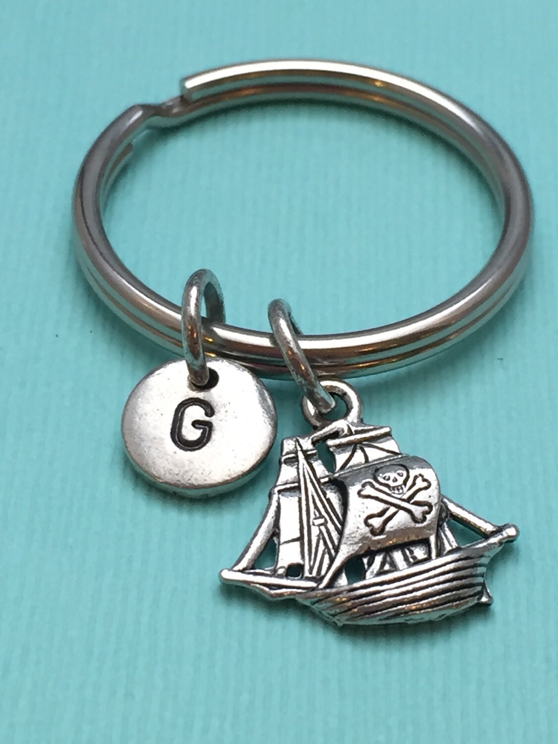 Pirate Ship Keychain Ship Keychain Pirate Keychain Ocean | Etsy