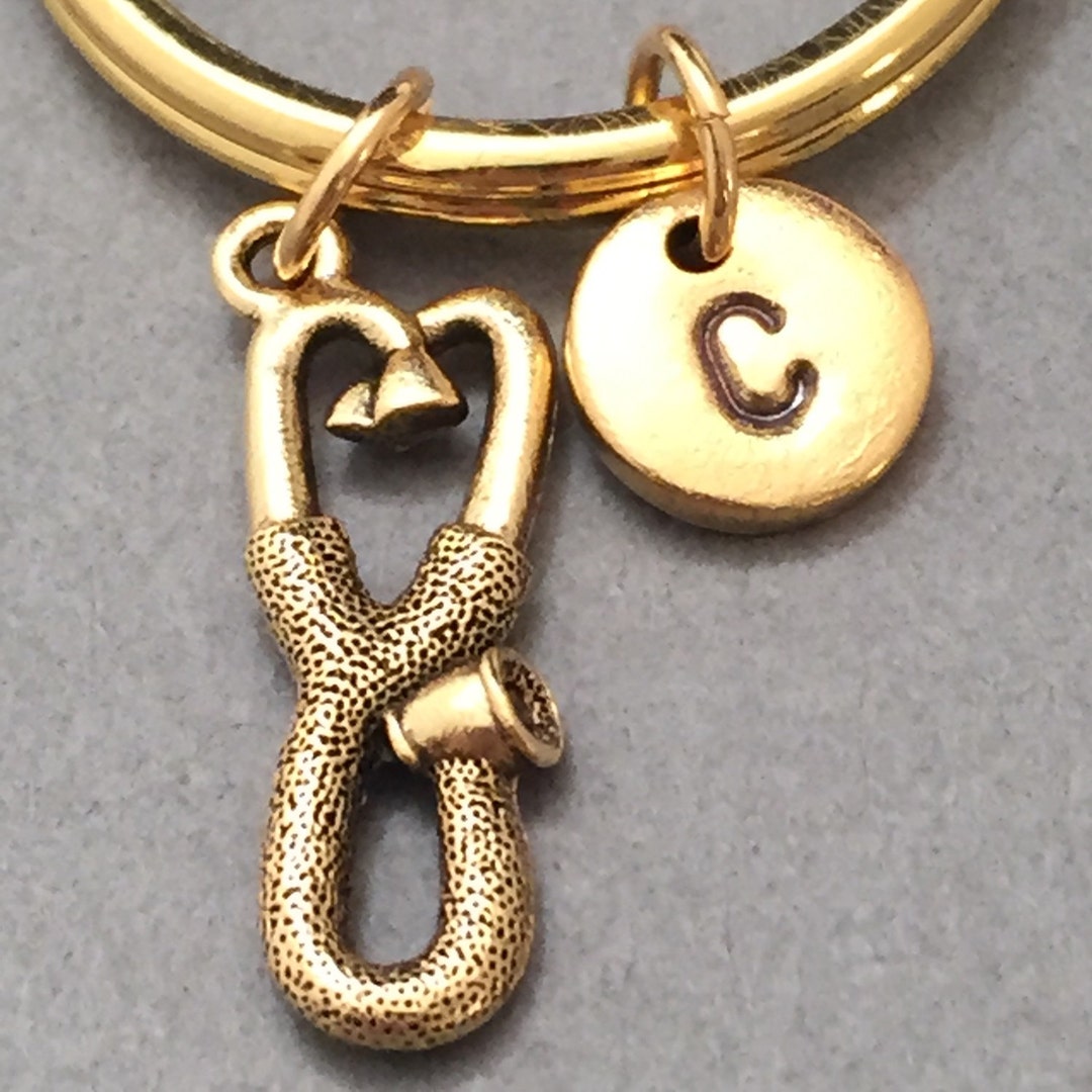 Stethoscope Keychain, Stethoscope Charm, Nurse Keychain, Personalized ...