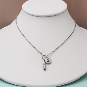 Lipstick Necklace, Lipstick Charm, Makeup Necklace, Personalized ...