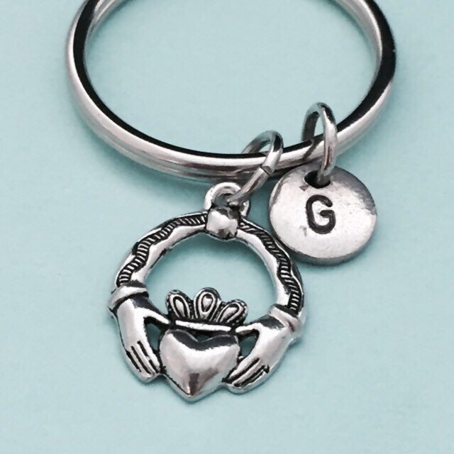 Claddagh Keychain Claddagh Charm Irish Keychain | Etsy