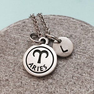 Aries Necklace, Aries Charm, Horoscope Necklace, Personalized Necklace ...