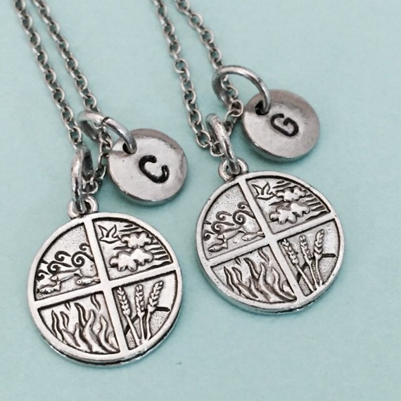 Best friend necklace four elements necklace four elements | Etsy