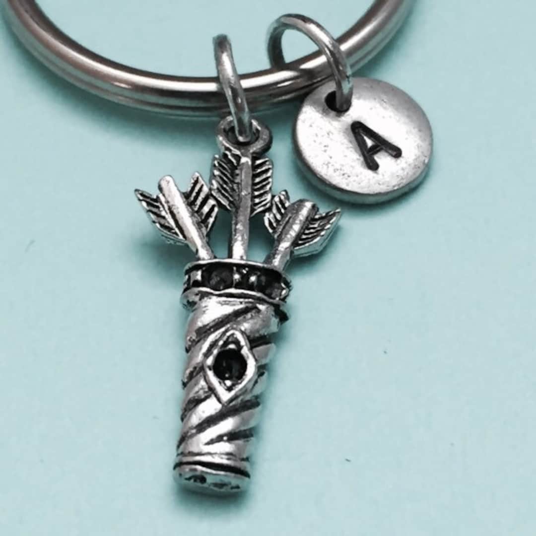 Arrow Quiver Keychain, Arrow Quiver Charm, Archery Keychain ...