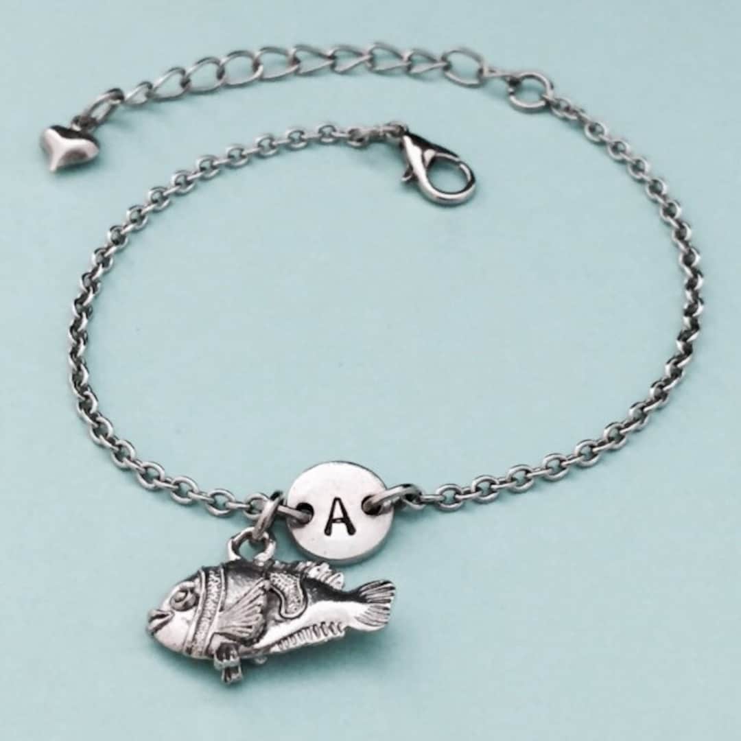 Clown Fish Charm Bracelet, Clown Fish Charm, Adjustable Bracelet, Fish ...