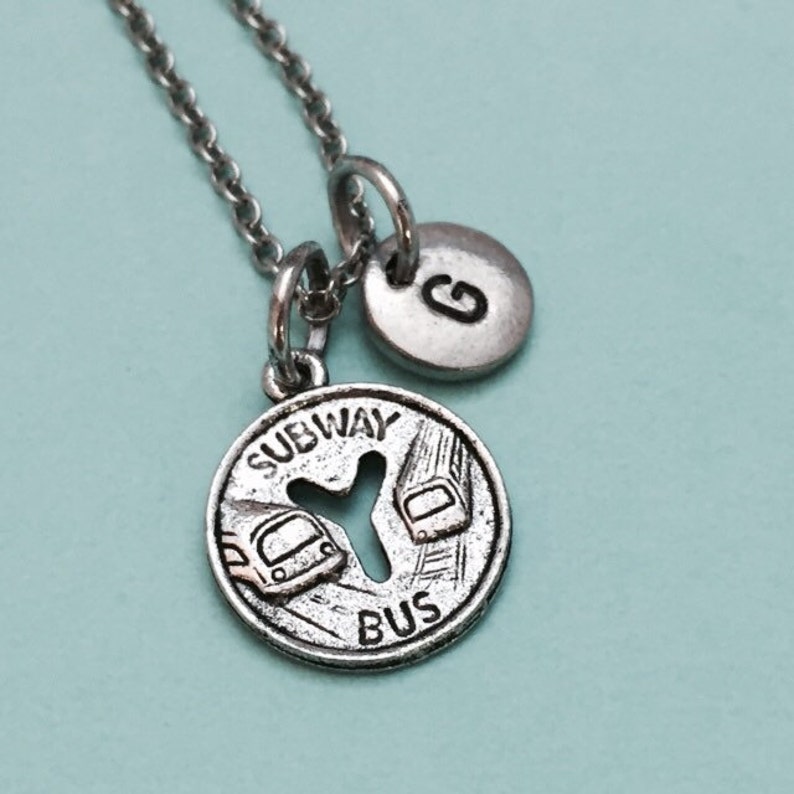 Subway token necklace subway token charm ny transportation | Etsy