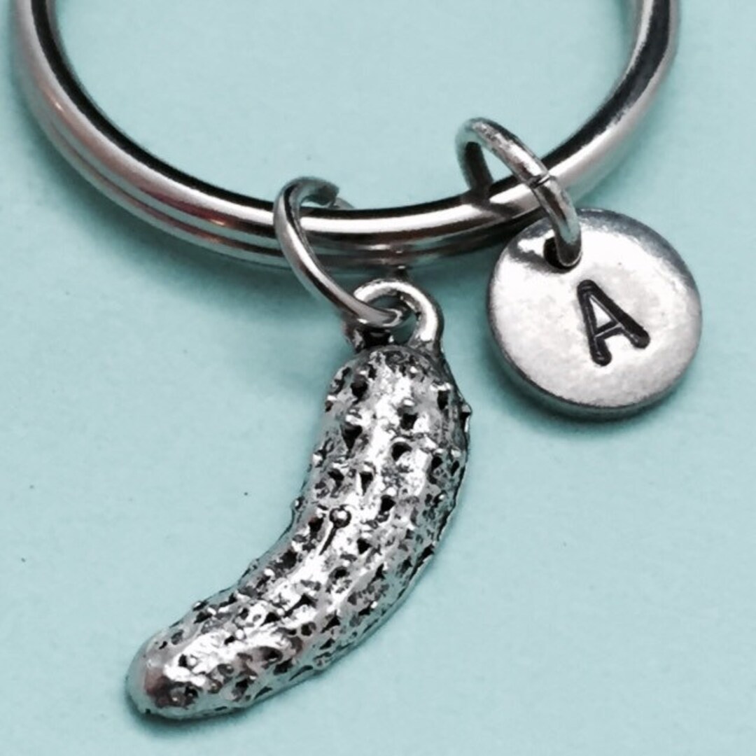 Pickle Keychain, Pickle Charm, Food Keychain, Personalized Keychain ...
