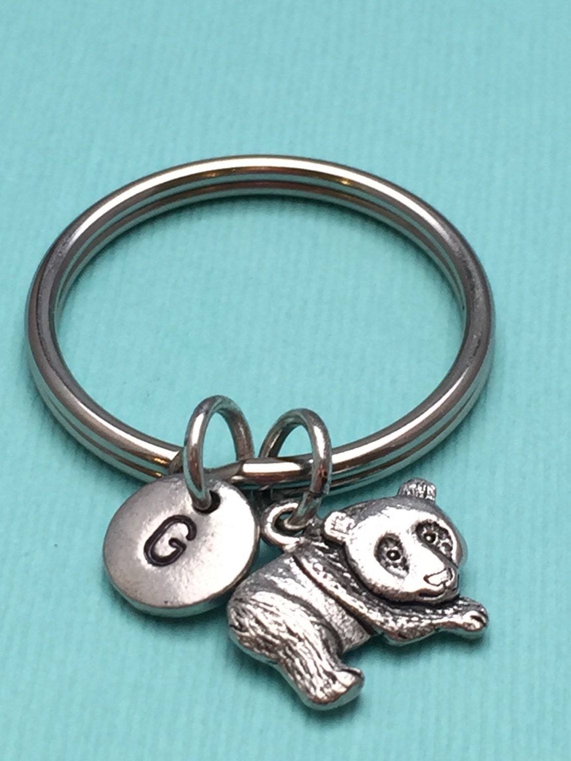 Panda Bear Keychain Animal Keychain Personalized Keychain - Etsy